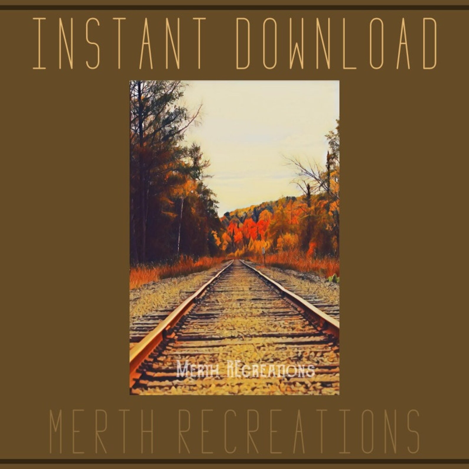 Railroad Track Art Print, Original Photo, Wall Art, Digital Download ...