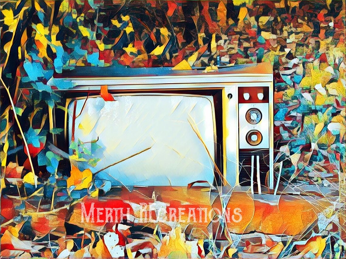 Vintage TV Art Print, Original Photography, Digital Download, Digital ...