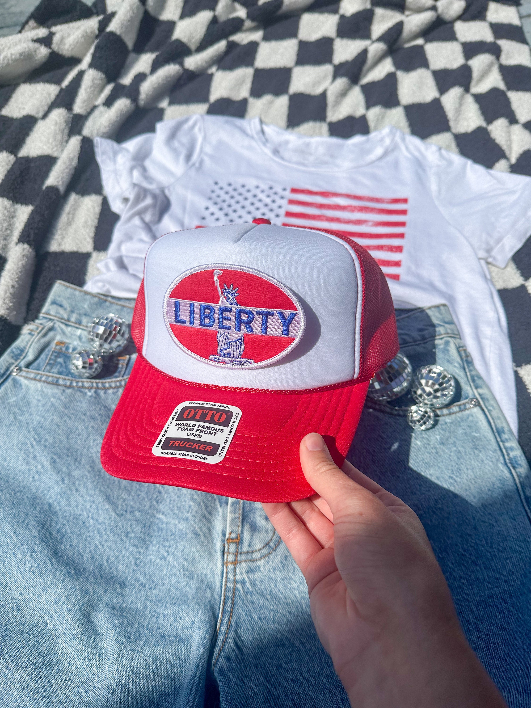 Liberty Trucker Hat Western Theme Trucker Hat Cowgirl Trucker Hat River ...