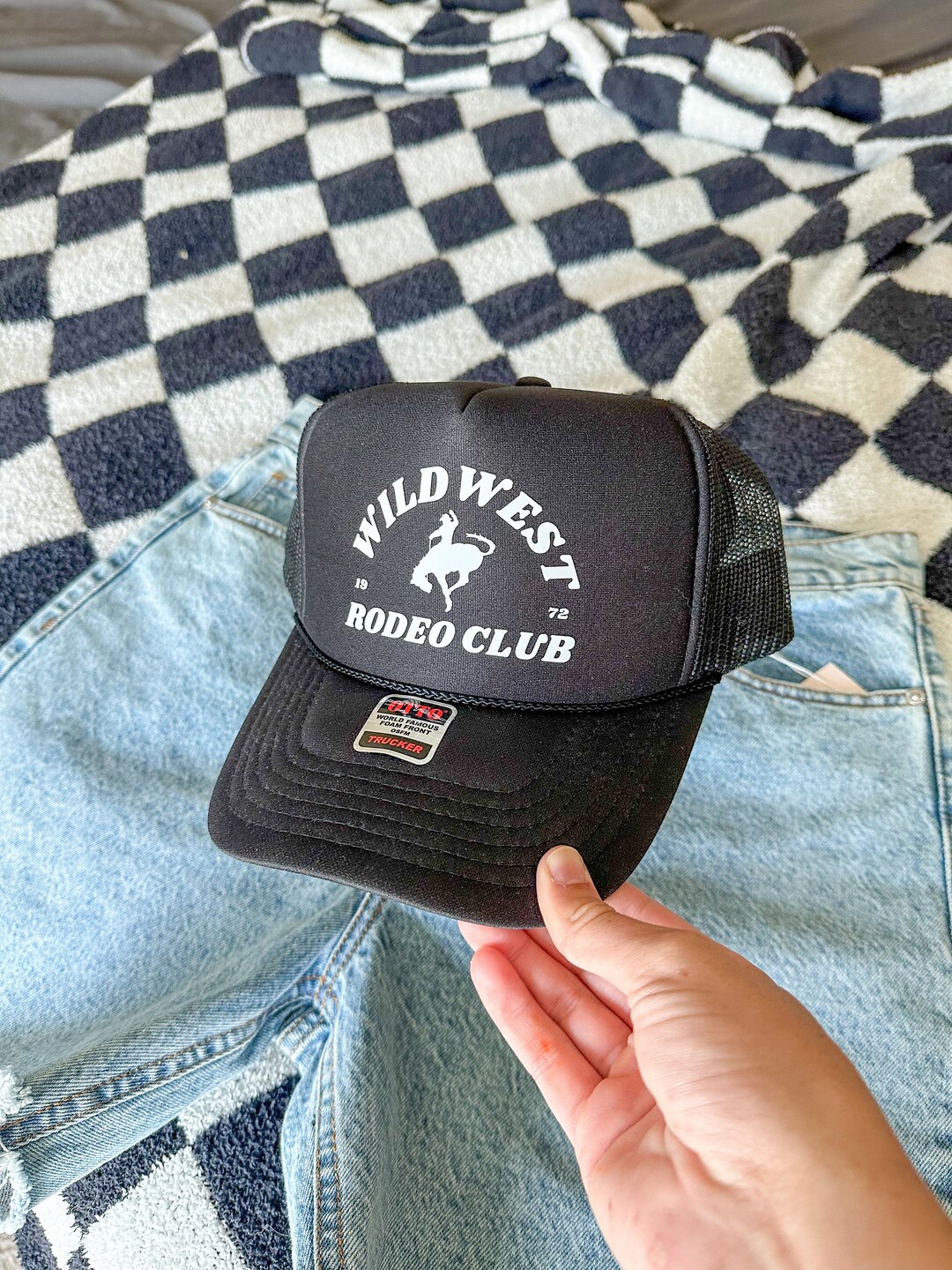 Rodeo Club Hat Cowgirl Trucker Hat Country Theme Hat Custom Cowgirl ...