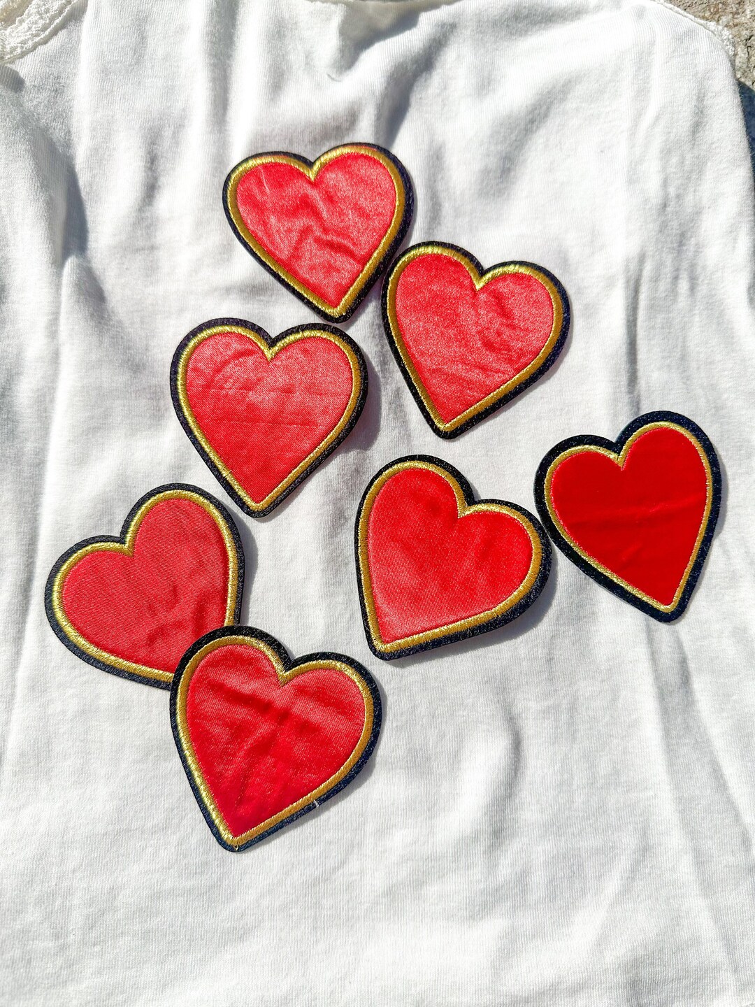 Heart Patch Iron on Red Heart Patch Embroidered Patch Sew on Self ...
