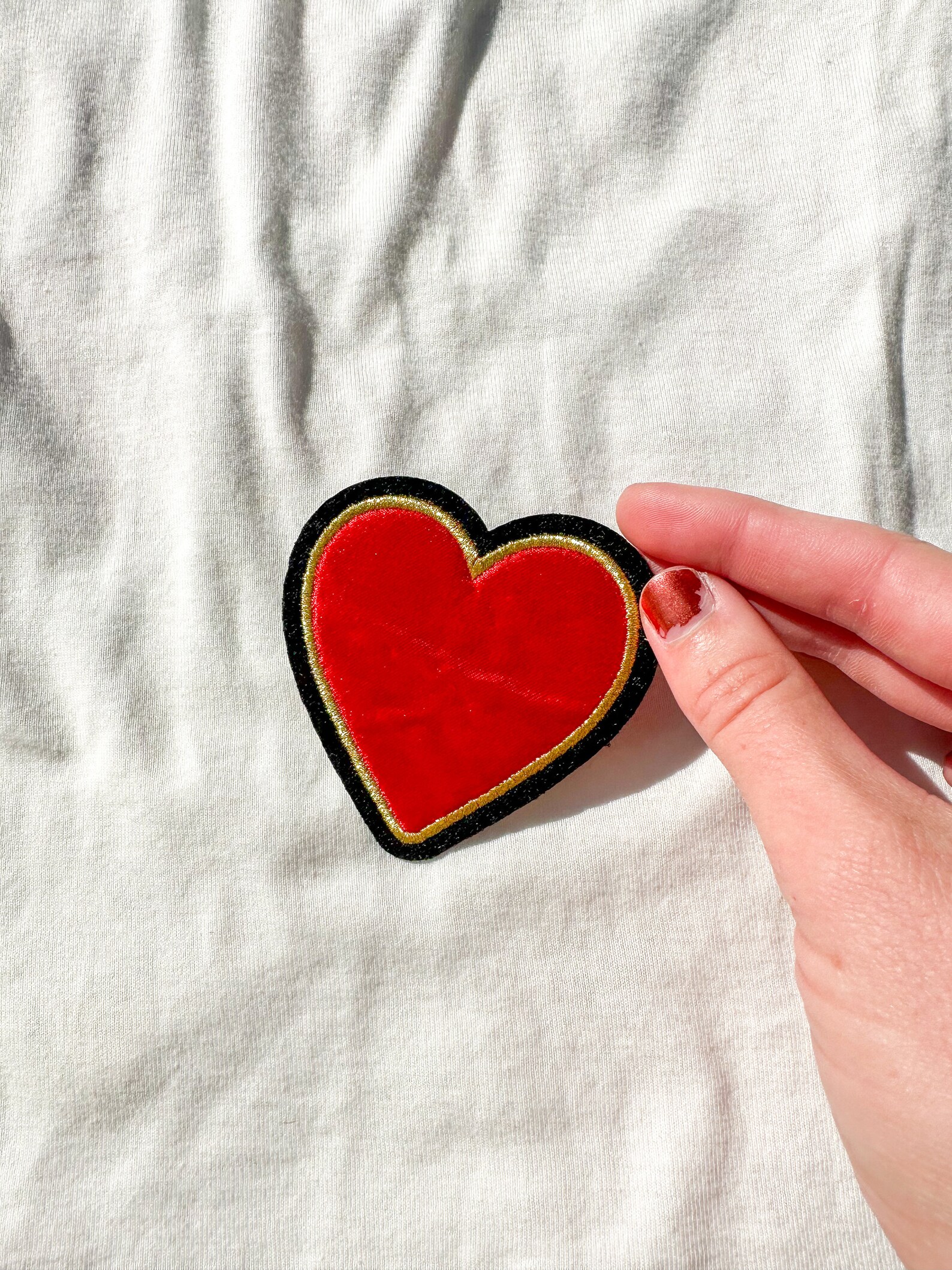 Heart Patch Iron on Red Heart Patch Embroidered Patch Sew on - Etsy