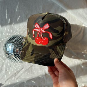 Bow Trucker Hat Coquette Trucker Hat Women Hat Gift for Her Foam ...