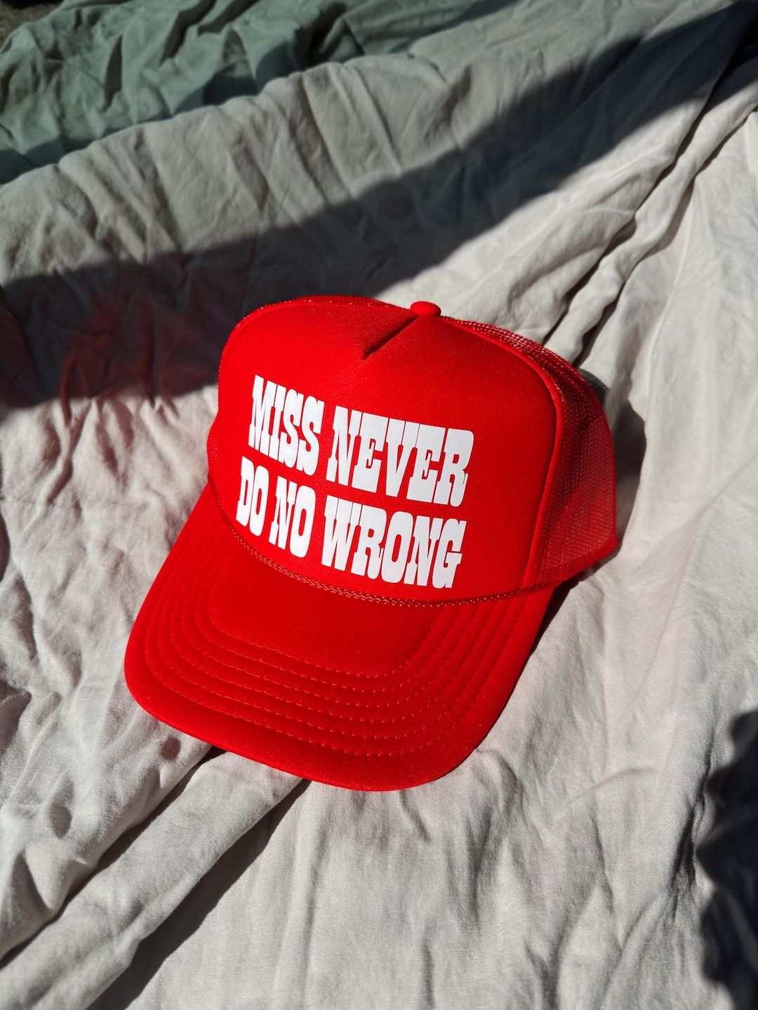 Miss Never Do No Wrong Cowgirl Trucker Hat Country Theme Hat Custom ...