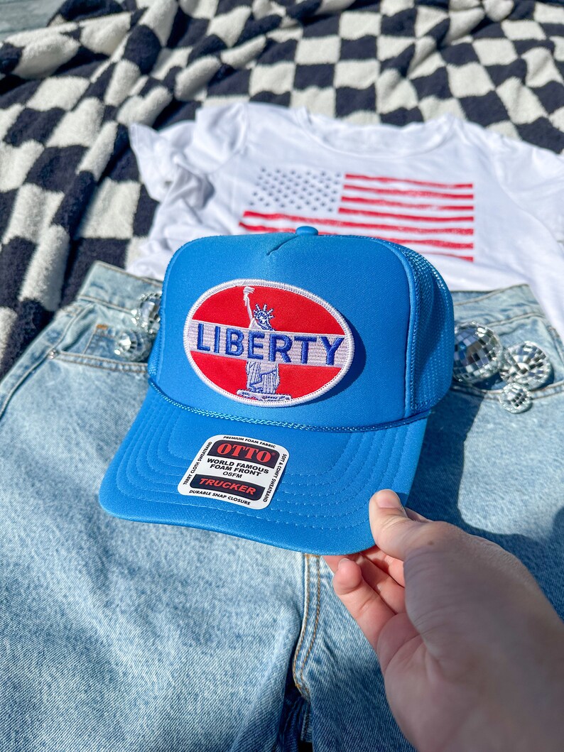 Liberty Trucker Hat Western Theme Trucker Hat Cowgirl Trucker Hat River ...