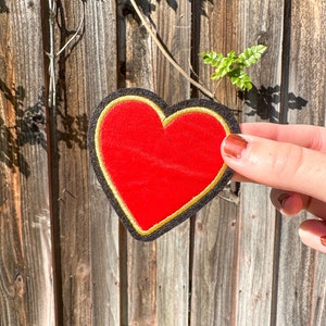 Heart Patch Iron on Red Heart Patch Embroidered Patch Sew on Self ...