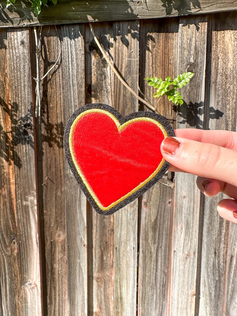 Heart Patch Iron on Red Heart Patch Embroidered Patch Sew on Self ...