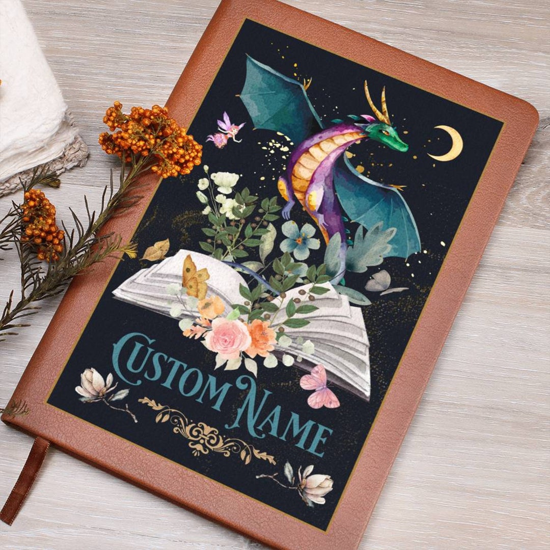Custom Dragon Notebook, Mythological Dragons, Rustic Journal, Vintage ...