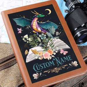 Custom Dragon Notebook, Mythological Dragons, Rustic Journal, Vintage ...