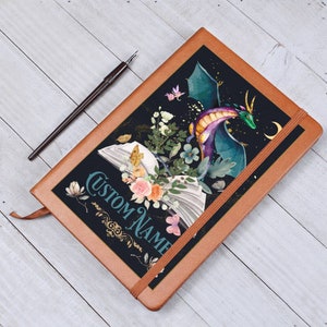 Custom Dragon Notebook, Mythological Dragons, Rustic Journal, Vintage ...