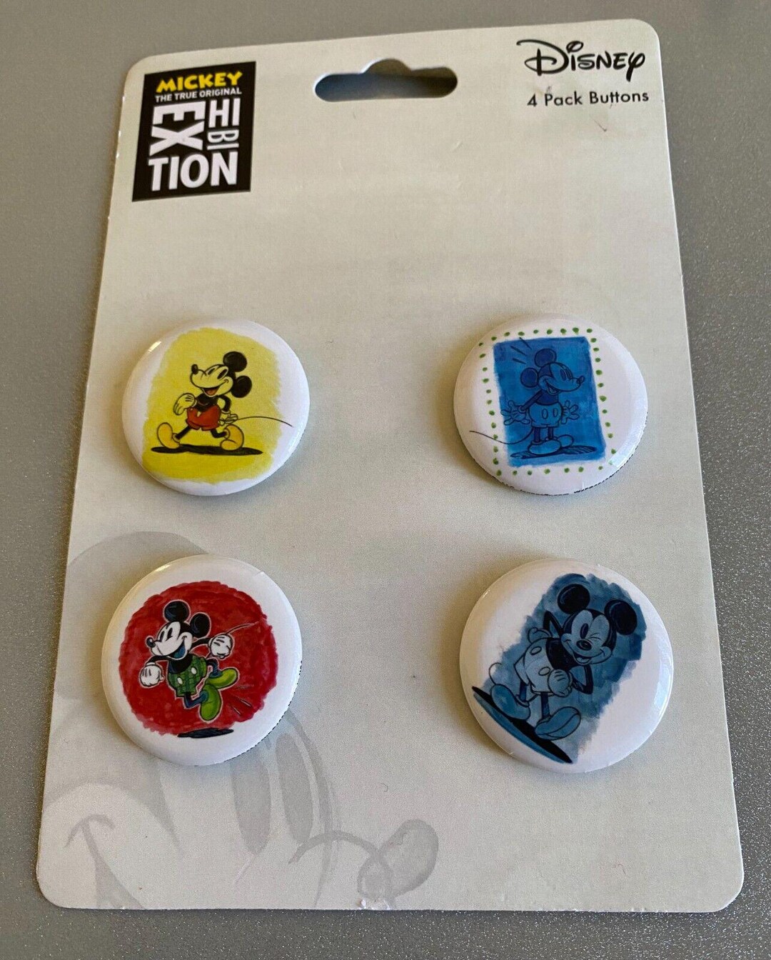 NIP Disney Classic Mickey Mouse the True Original Exhibition 4 Pack Pin ...