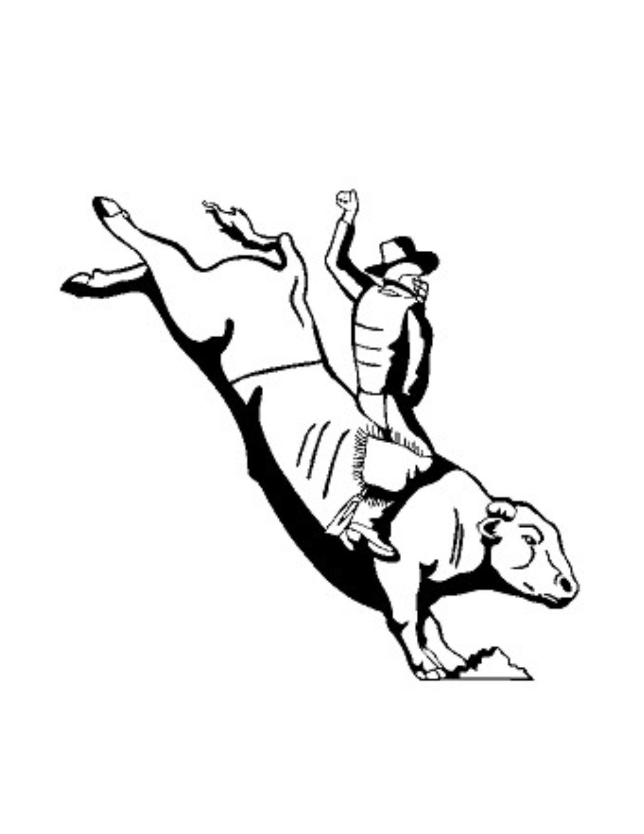 Easy Bull Riding Drawings