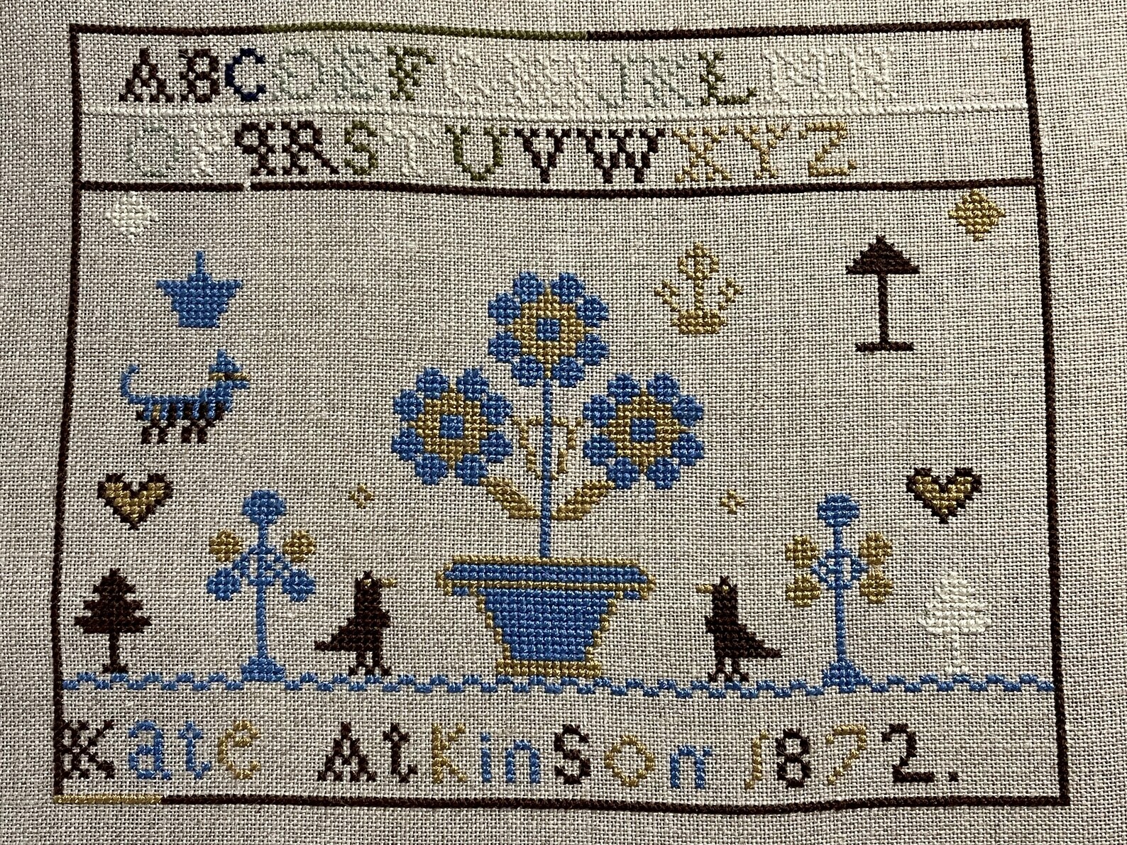Kate Atkinson 1872 - Reproduction Sampler (PDF) - Etsy