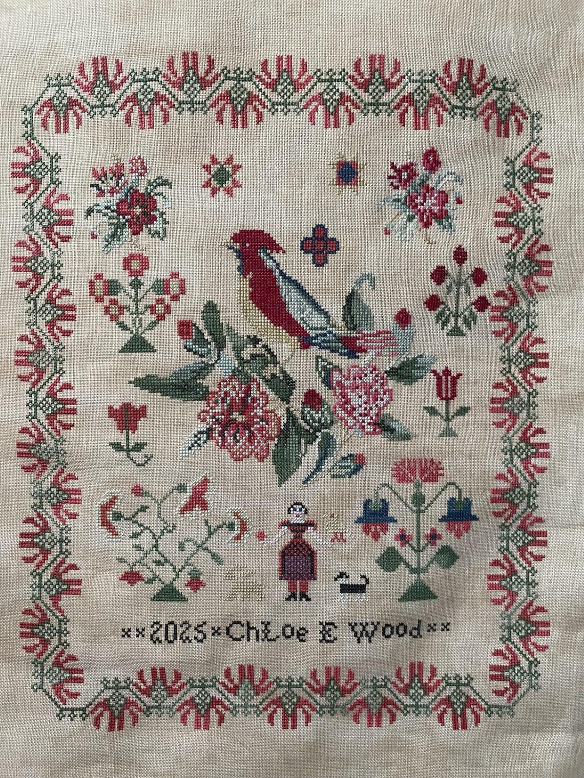 Ann Hunt From Ellen Hunt Walsh 1855 - Reproduction Sampler (PDF) - Etsy