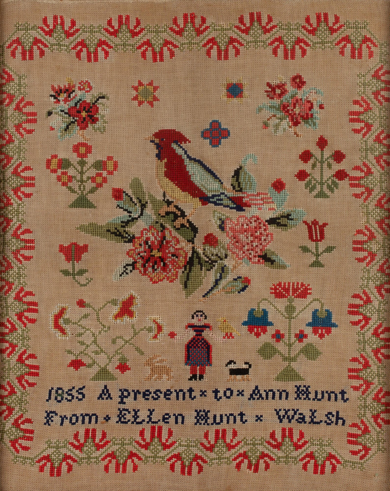 Ann Hunt From Ellen Hunt Walsh 1855 - Reproduction Sampler (PDF) - Etsy