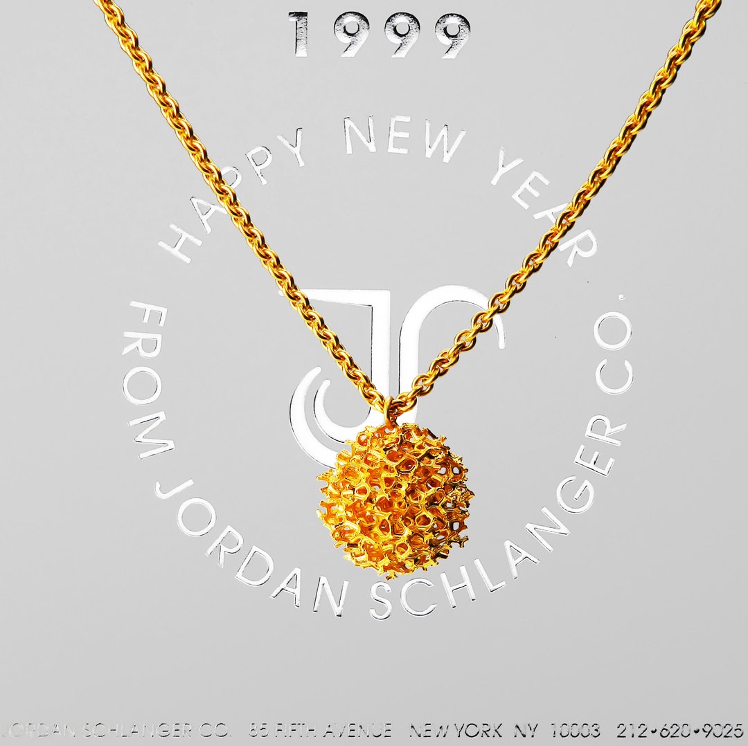 Scarce Jordan Schlanger 24k Vermeil Sterling Silver Coral™ Ball Pendant ...