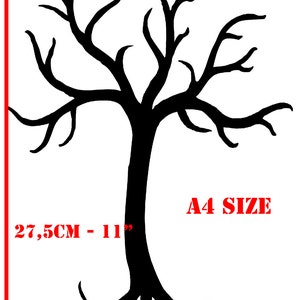 Stencil Tree A4 Size - Etsy