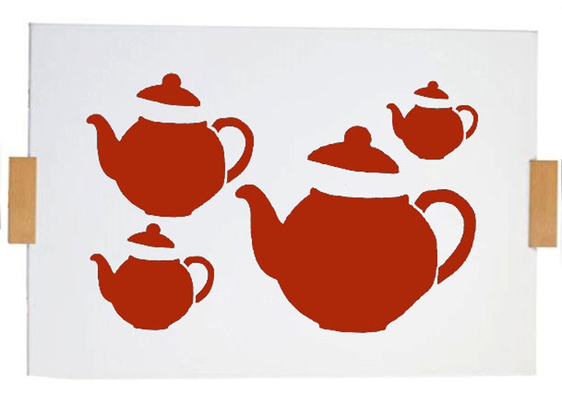 Stencil Teapot X 4... A4 Size - Etsy