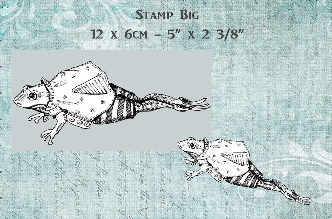 Stamp big Dressed up Frog Mounted on Woodblock or on Clingfoam ...