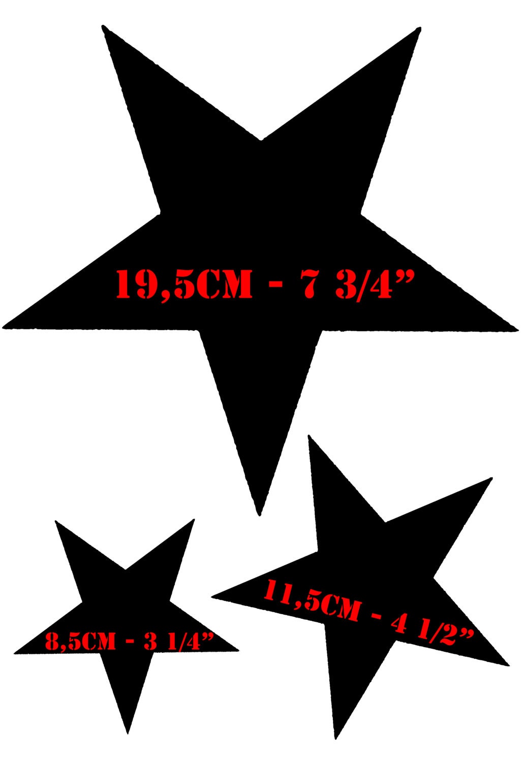 Stencil 3 Stars A4 Size - Etsy