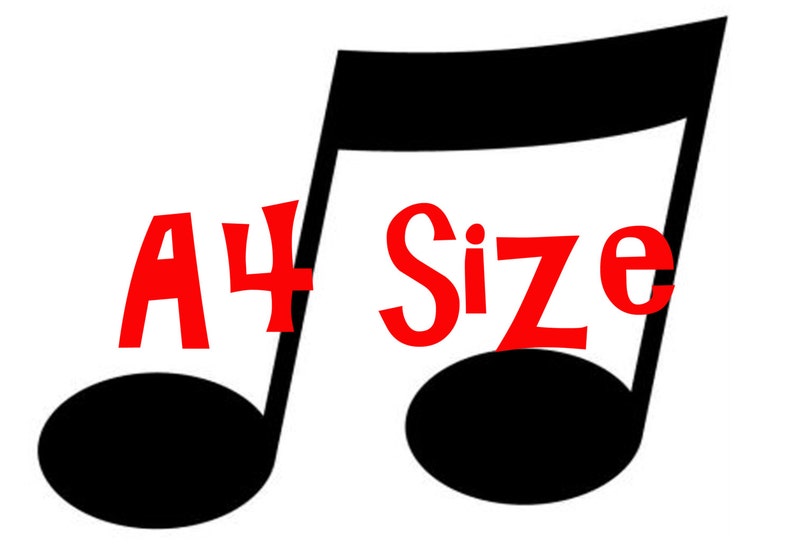 Stencil Musical Note A4 or A5 Size - Etsy