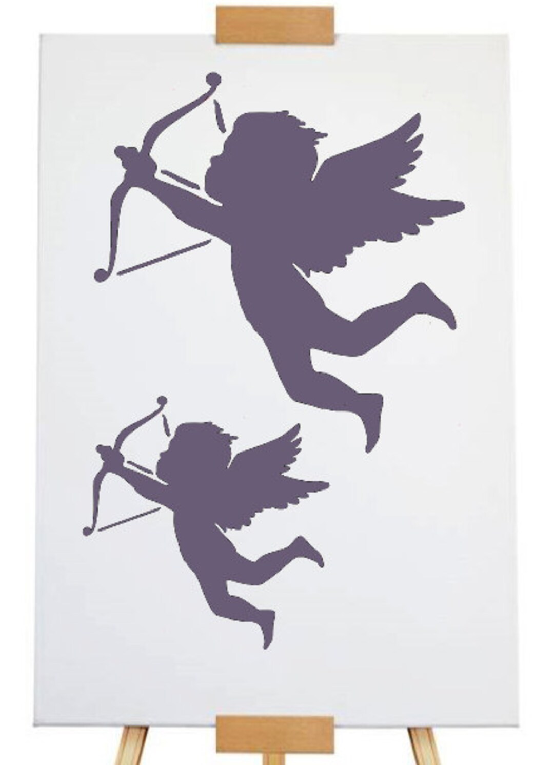 Stencil 2 Angels A4 Size - Etsy