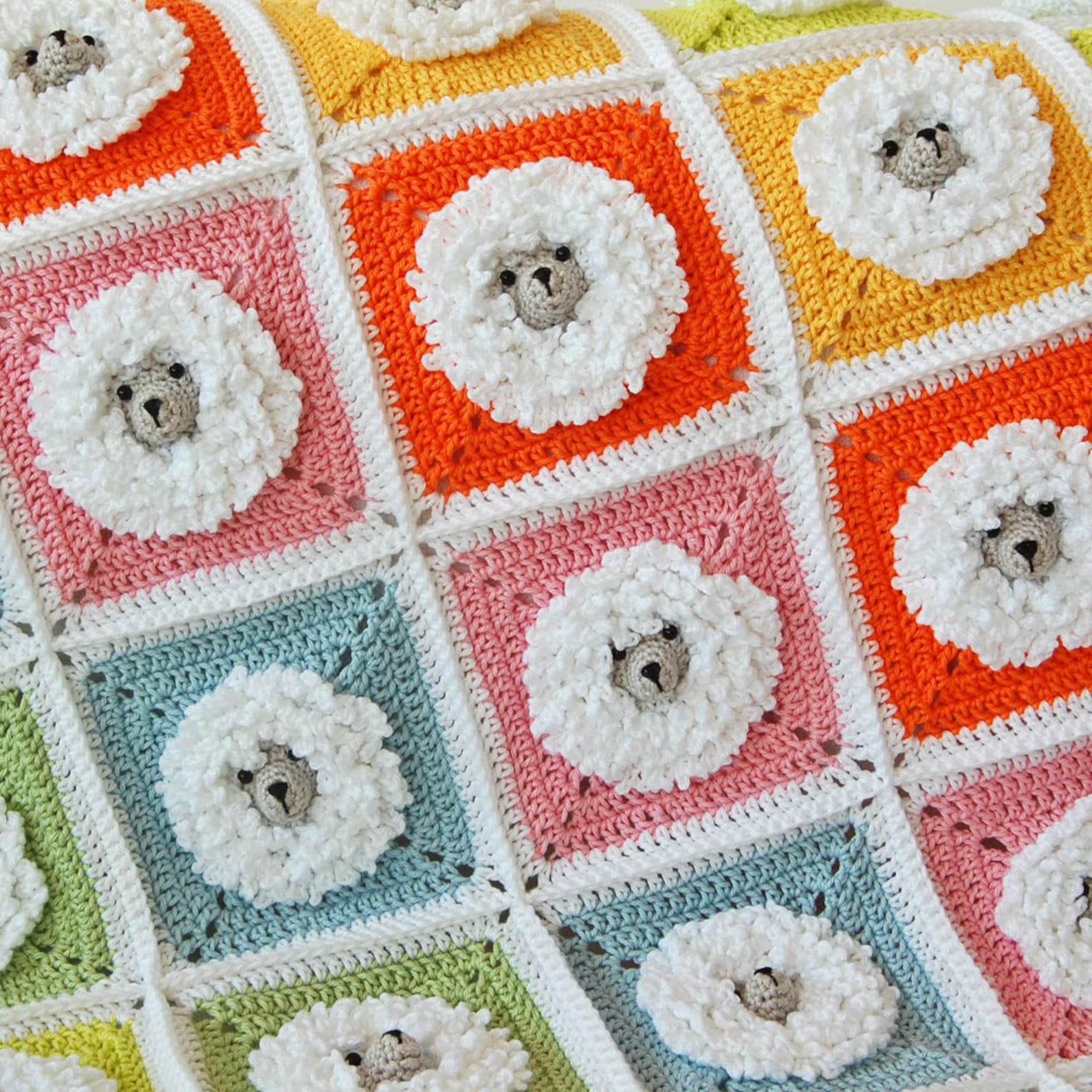 Crochet Blanket Pattern/little Sheep Baby Blanket Pattern/step-by-step ...