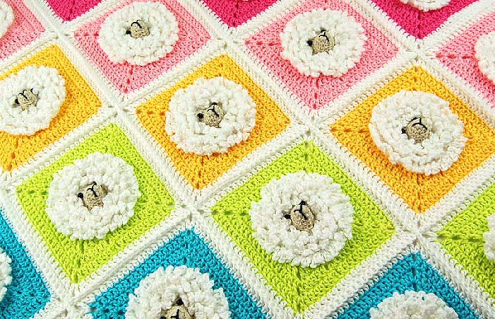 Crochet Blanket Pattern/little Sheep Baby Blanket Pattern/step-by-step ...