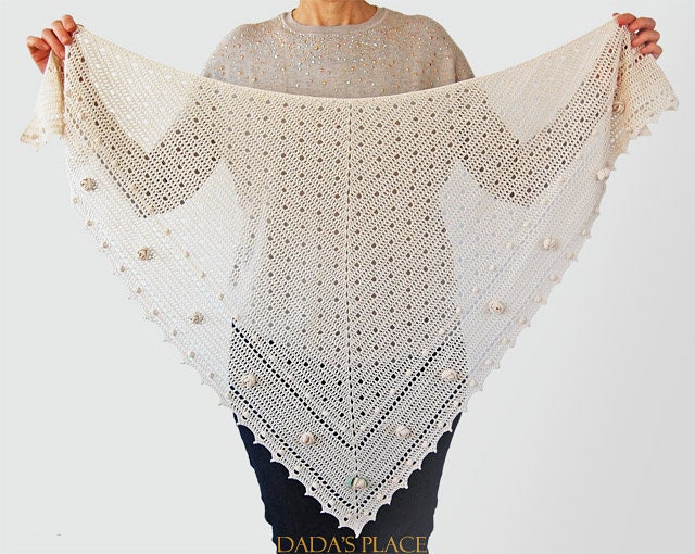 CROCHET PATTERN: Summerhill Shawl/crochet Shawl/wedding Shawl/lace ...