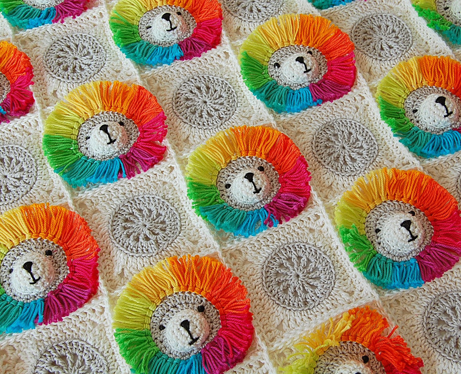 CROCHET BLANKET PATTERN Collection 4/lion Blanket/crochet - Etsy