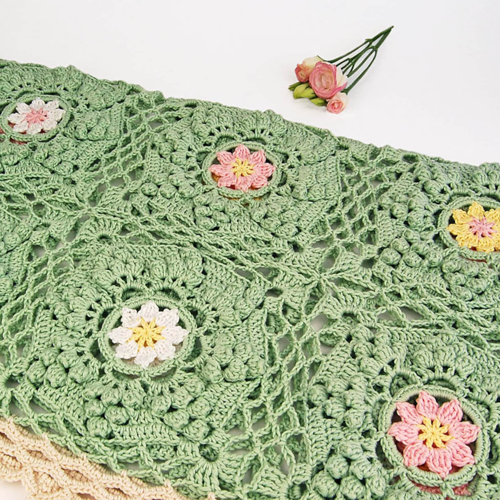 CROCHET PATTERN: Popcorn Stitch Blanket/step-by-step Crochet - Etsy