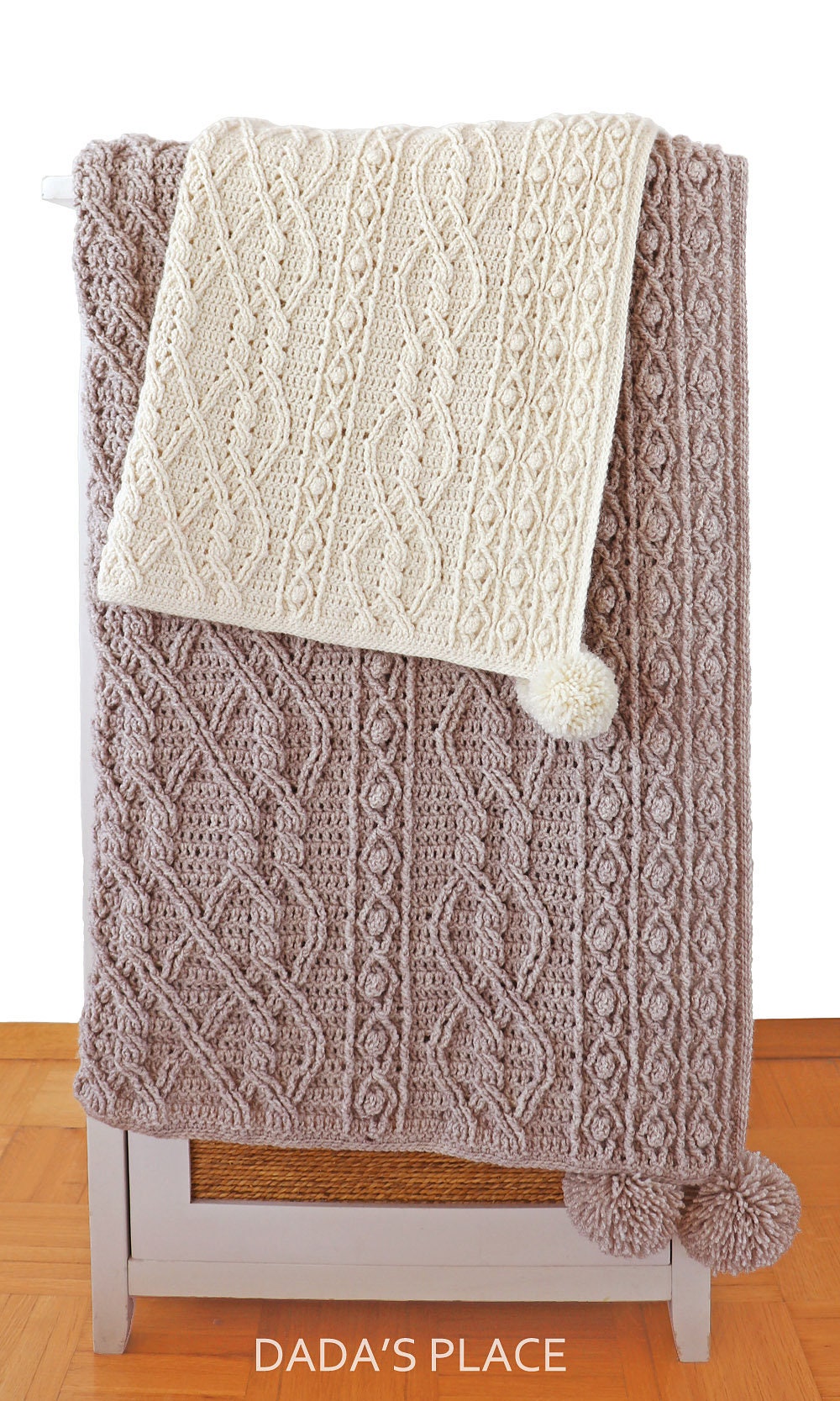 CROCHET BLANKET PATTERN: Maisy Blanket/crochet Cable Baby Blanket ...