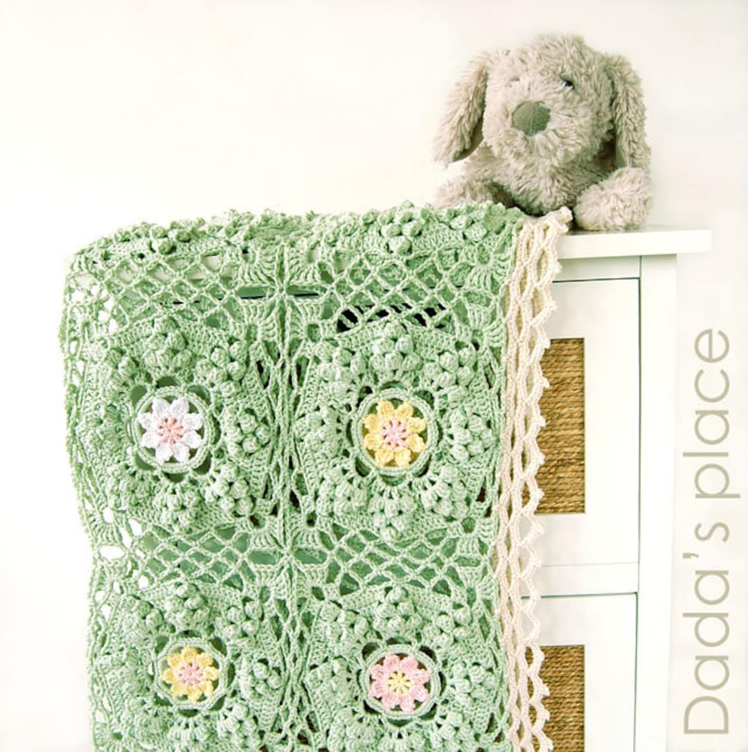 CROCHET PATTERN: Popcorn Stitch Blanket/step-by-step Crochet Tutorial ...
