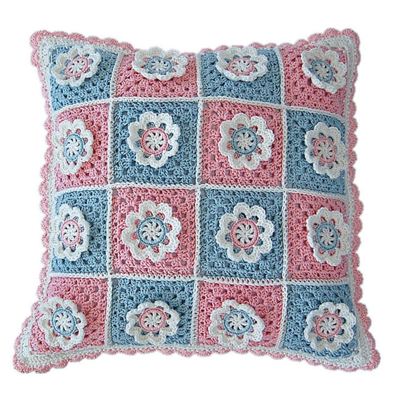 CROCHET PATTERN: Florina Pillow/granny Square Cushion/pdf Pattern and ...