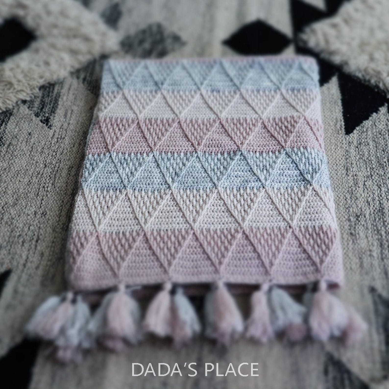 CROCHET PDF PATTERN: Arizona Blanket/modern Crochet Afghan/textured ...