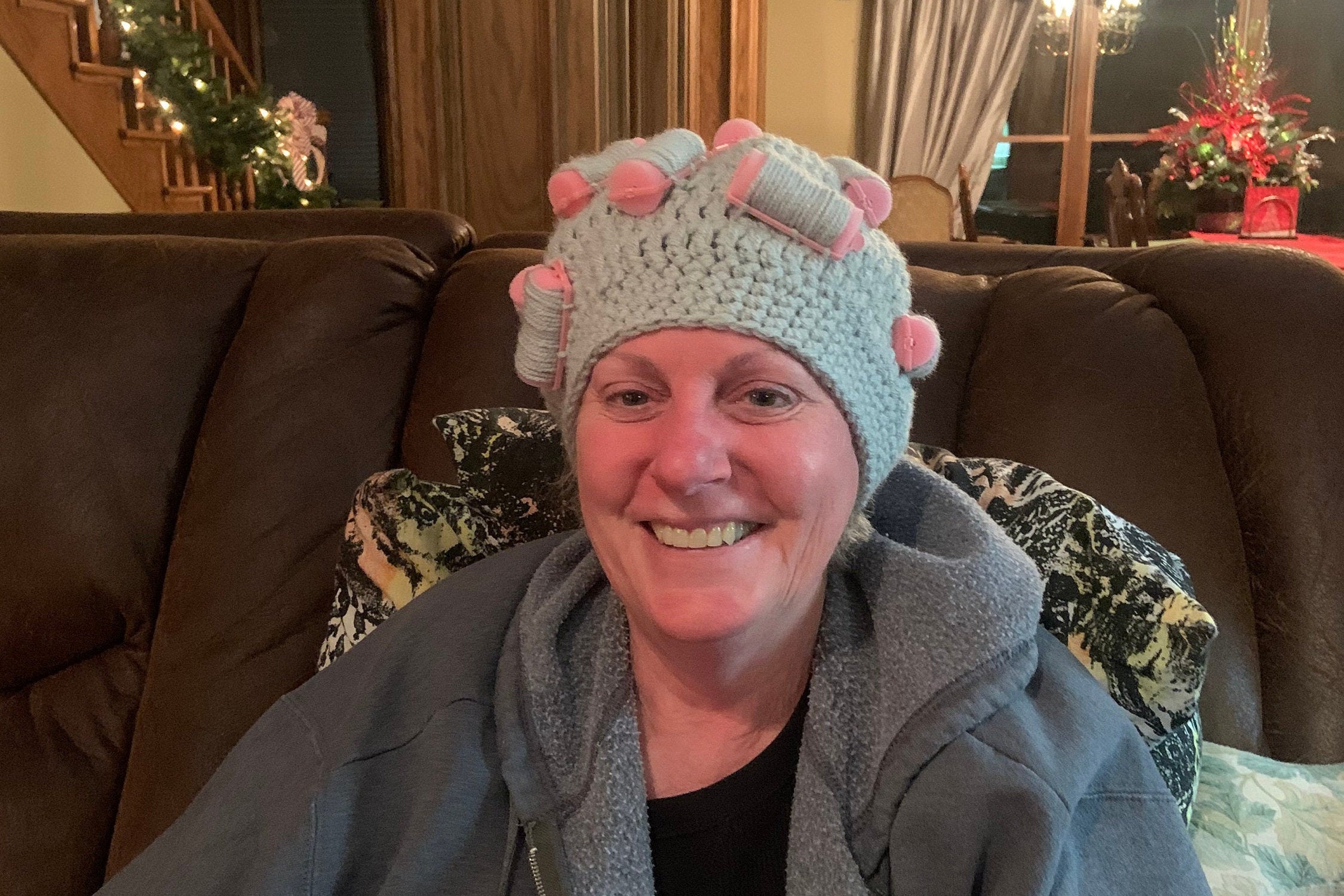 Curler Hat, Gray Hair Hat, Gag Hat, Wig Hat, Chemo Hat, Costume Hat ...