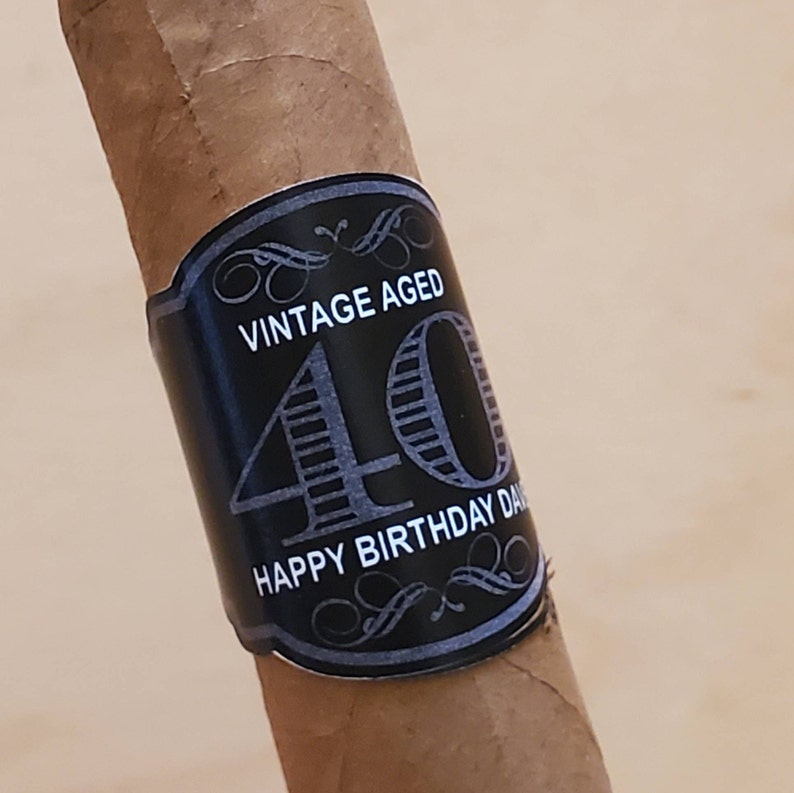Custom Milestone Birthday Cigar Labels Party Favor 30th 40th - Etsy