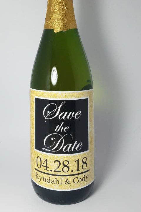 Custom Save the Date Wine Bottle Label Favor Engagement Wine | Etsy