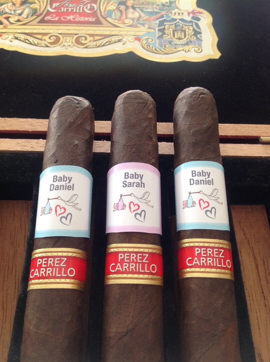 Custom Baby Shower Cigar Band Labels Favor Stork Theme Baby Cigar ...