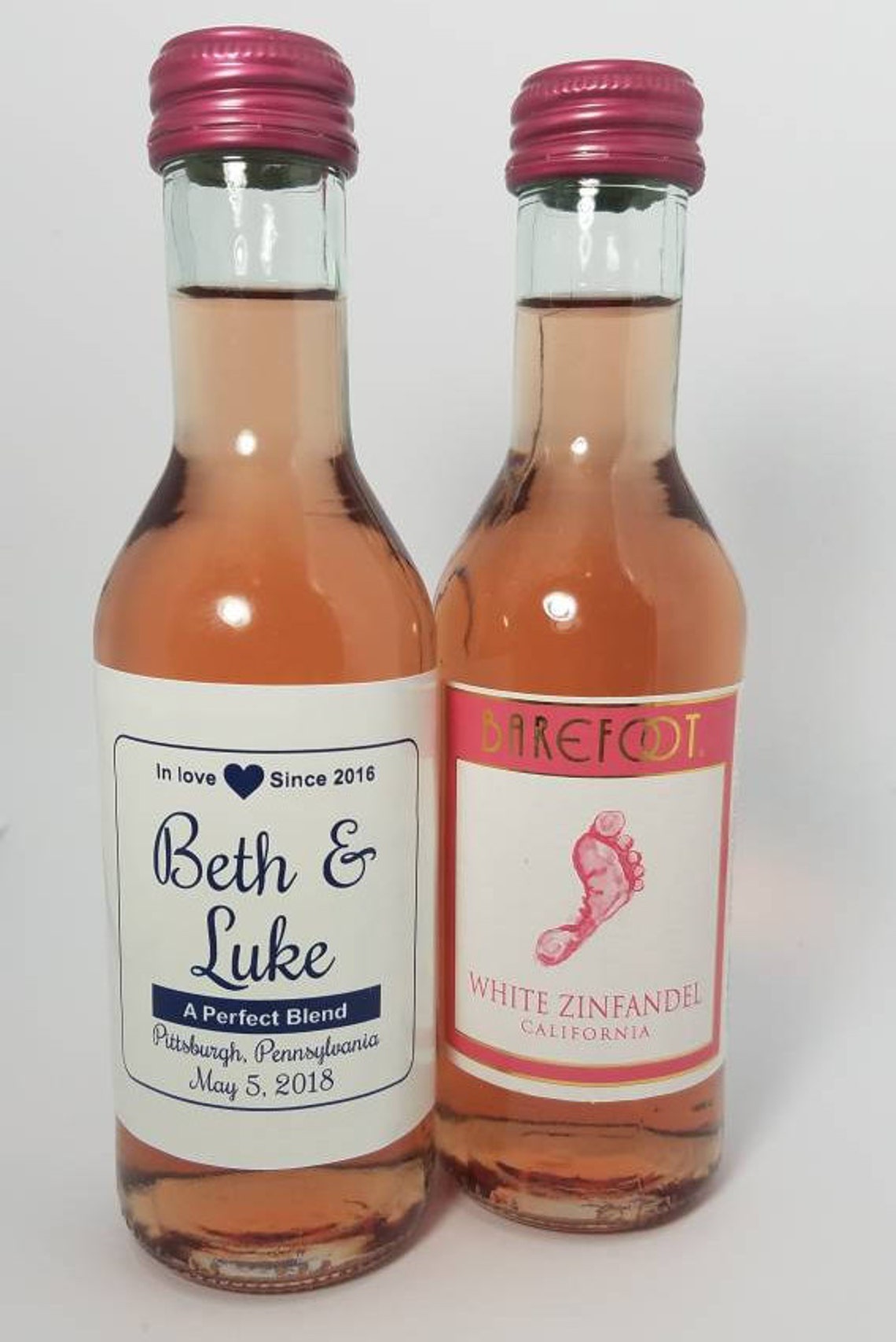 Personalized Wedding Mini Wine Labels Cap Labels Party Favor - Etsy