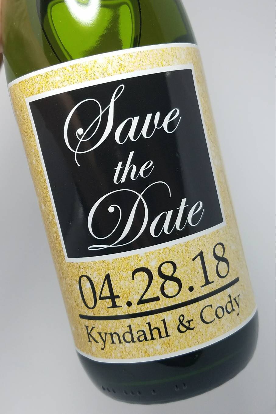 Custom Save the Date Wine Bottle Label Favor Engagement Wine | Etsy