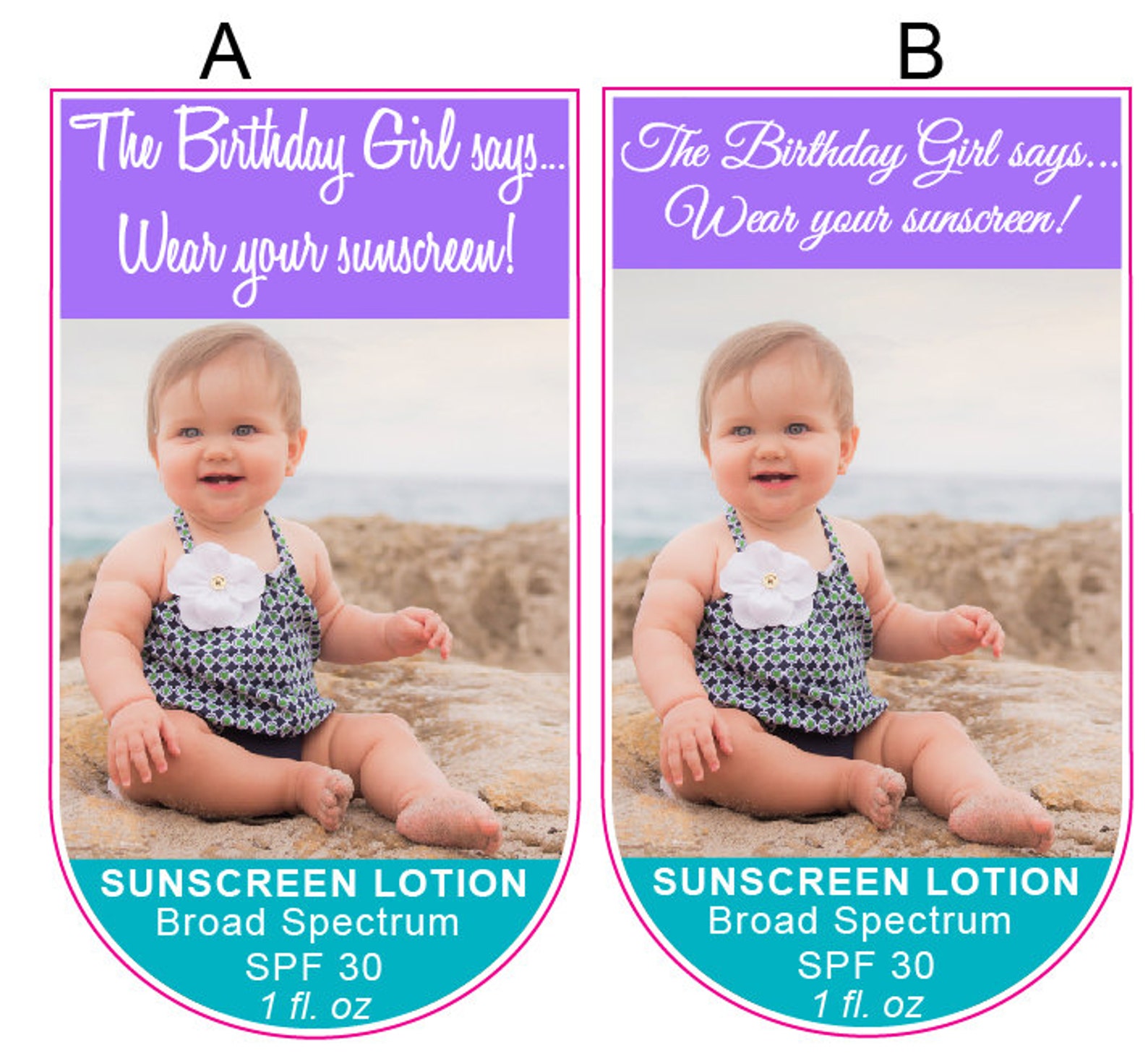 Personalized Birthday Sunscreen SPF30 Party Favor 1oz 2oz With - Etsy