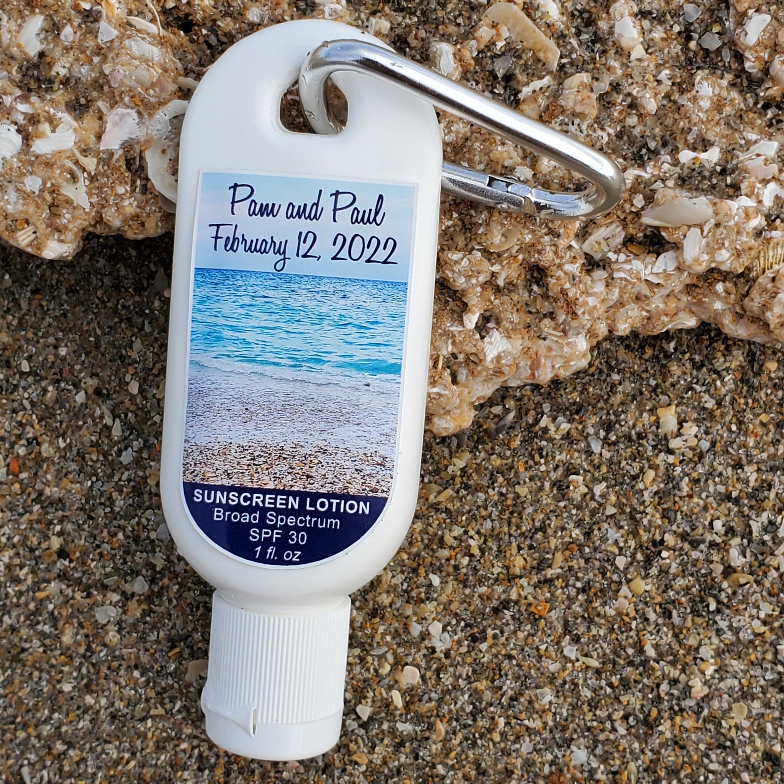 Personalized Wedding Sunscreen Favor SPF30 1oz 2oz Clip Beach - Etsy