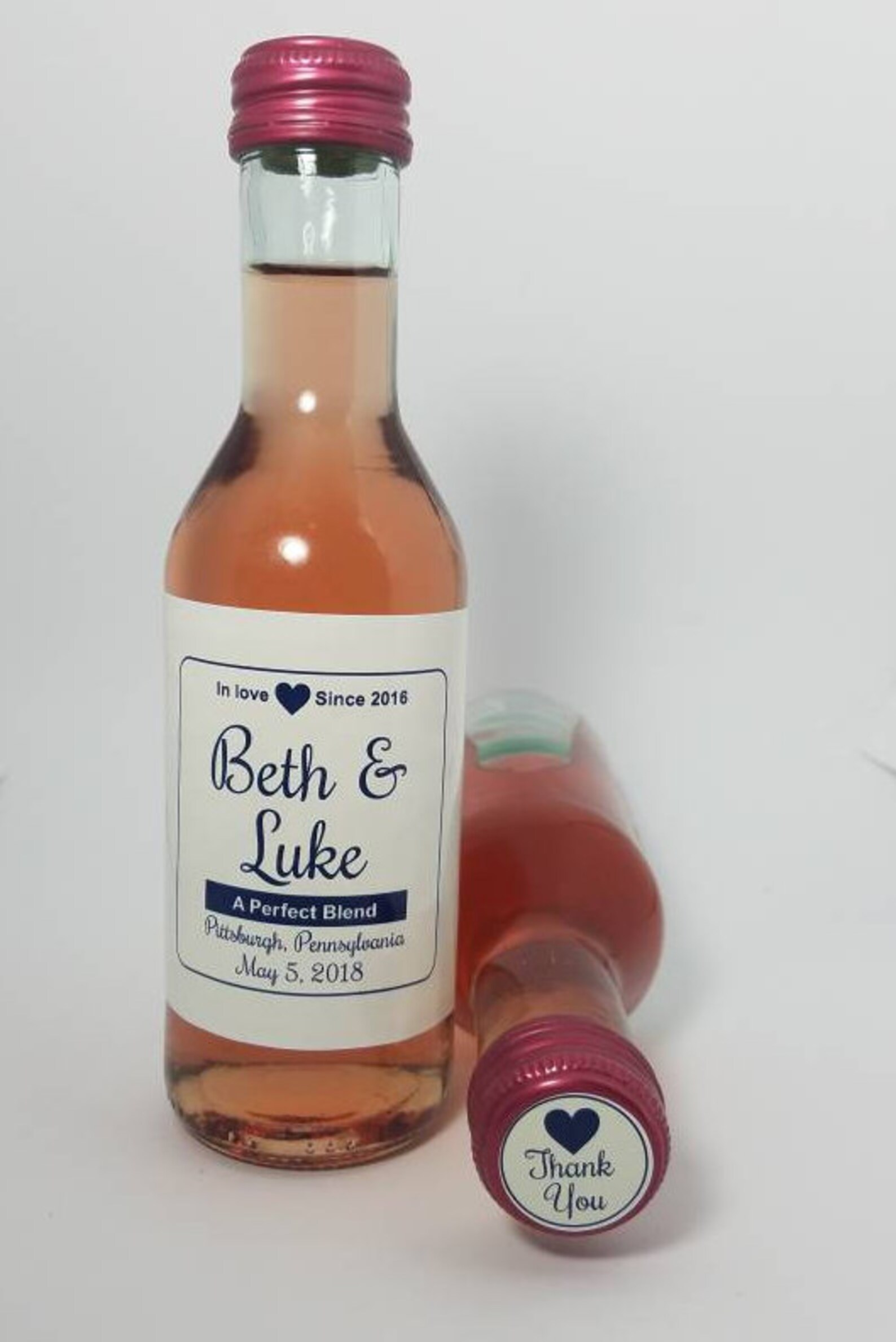 Personalized Wedding Mini Wine Labels Cap Labels Party Favor - Etsy