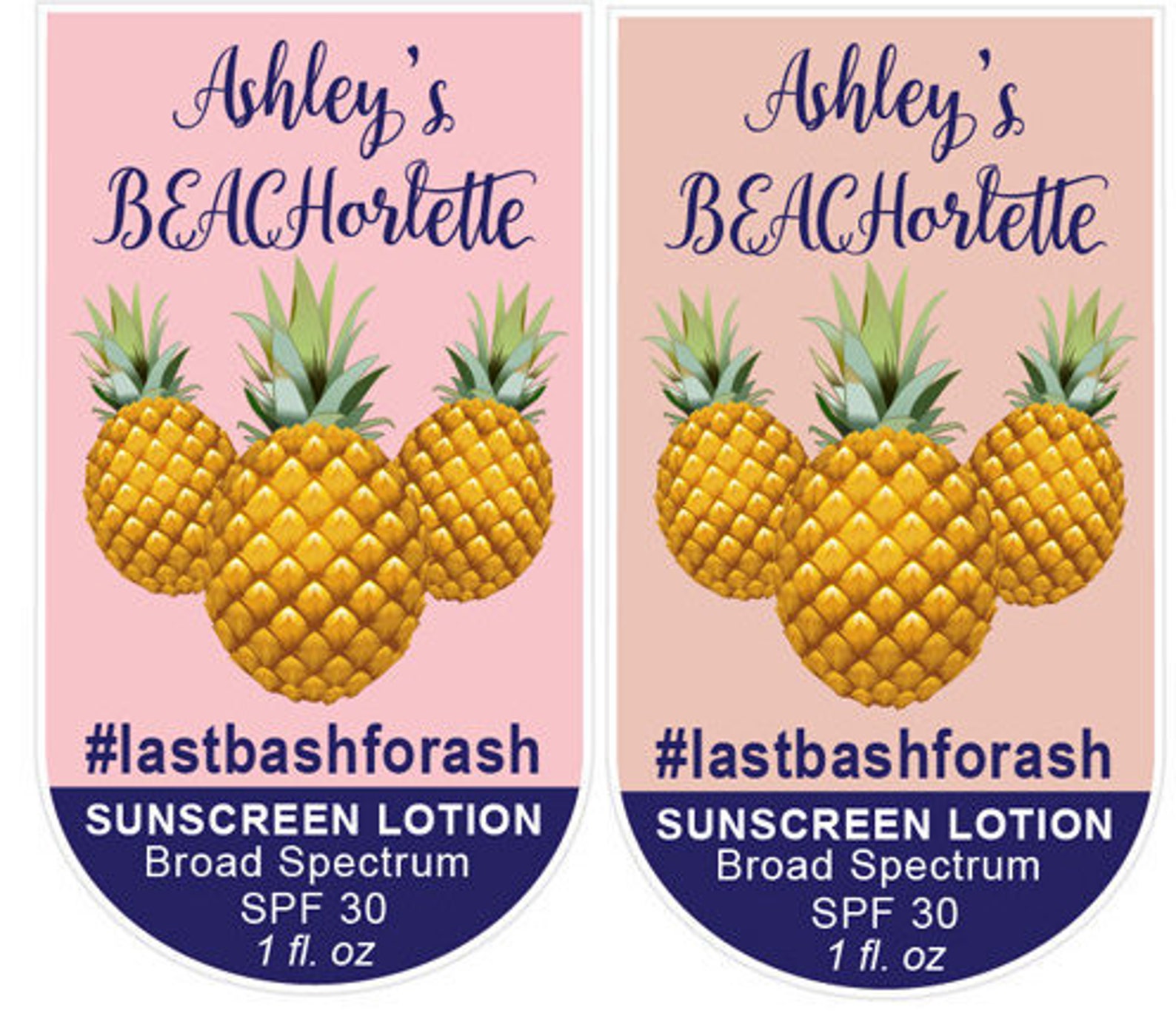 Personalized Bachelorette Party Sunscreen Favor 1oz 2oz SPF 30 | Etsy