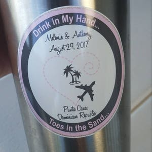 Personalized 3x3 Yeti Tumbler Waterproof Labels Wedding Tumbler Label ...