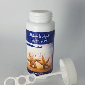 2oz Wedding Bubbles With Personalized Labels Party Favor Mini 2oz Party ...