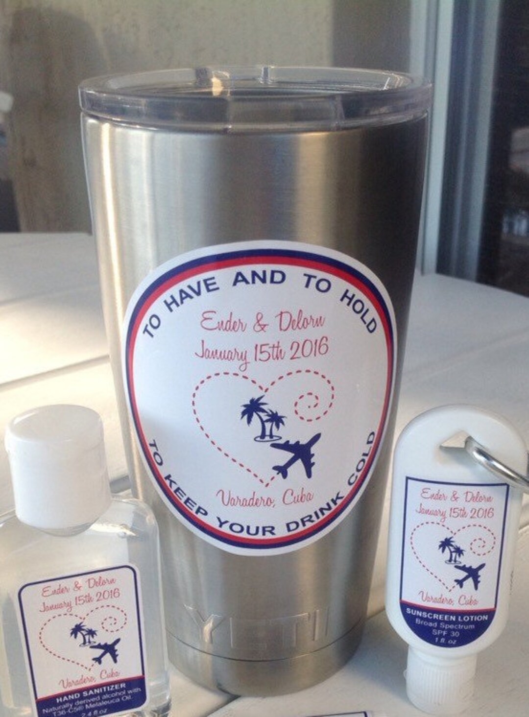 Personalized 3x3 Yeti Tumbler Waterproof Labels Wedding Tumbler Label ...