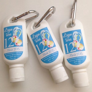 Personalized Kid's Pool Party Birthday Sunscreen Party Favor 1oz 2oz ...