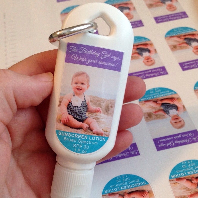Personalized Birthday Sunscreen SPF30 Party Favor 1oz 2oz With - Etsy